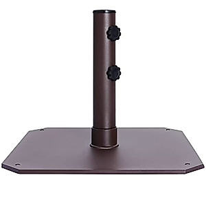 ABCCANOPY Patio Umbrella Base Heavy Duty Umbrella Holder Outdoor Umbrella Stand Iron Plate Stand, 37 lbs Octagon, Brown