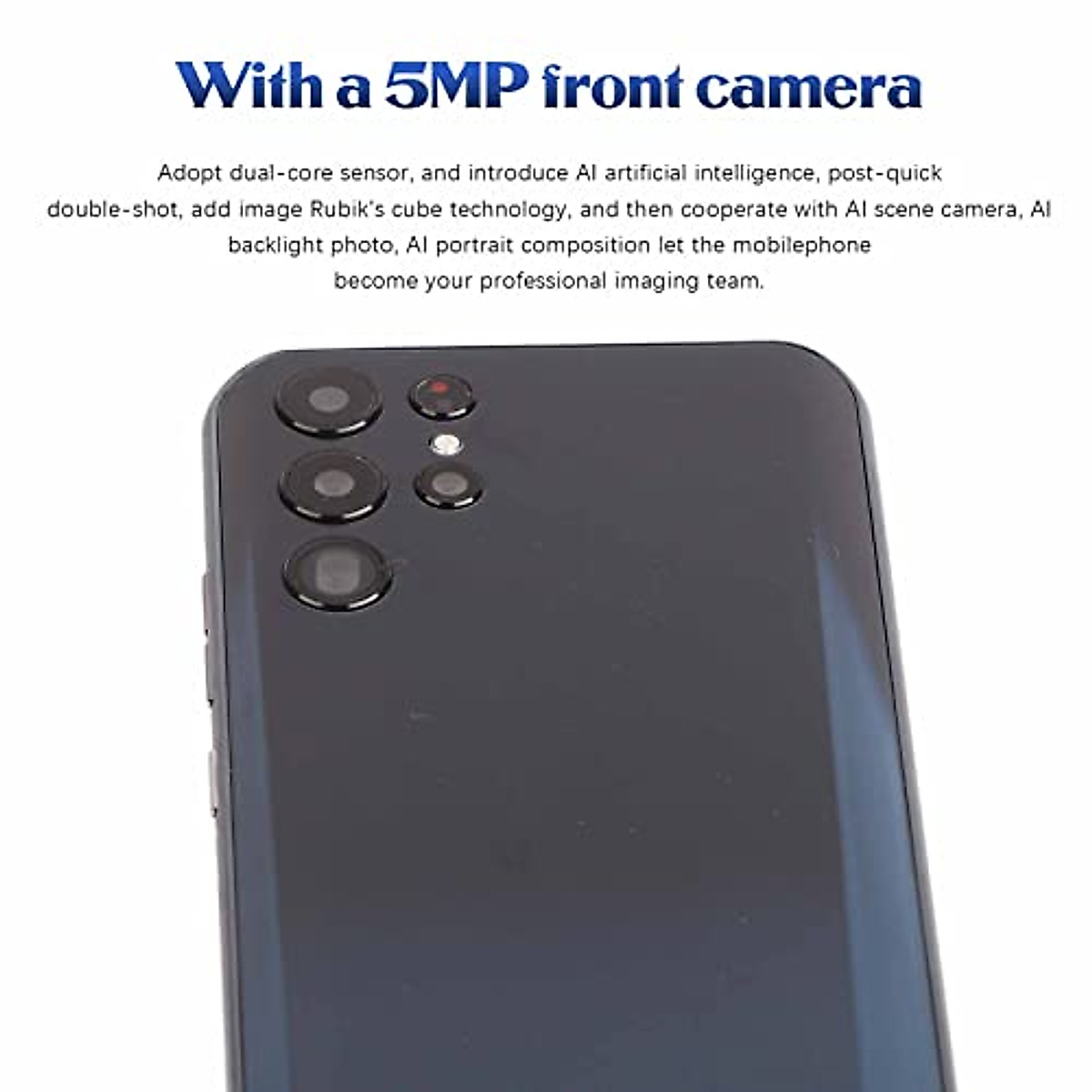 5G Unlocked Cell Phone, 6.4 Inch Super High Screen 1960x1080 High Definition Resolution, 6000mAh Battery 13MP Rear and 5MP Front Camera, Suitable for Calling Music(USA)