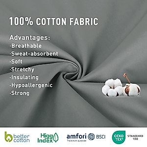 sunflower Extra Deep Pocket Queen Sheet Sets Fits 18"-24" in Deep Mattress -100% Cotton Queen Sheet Set, Ultimate Gray Hotel Luxury Soft Breathable Sheet Sets for Queen Bed Deep Pocket