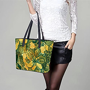 Womens Handbag Roses Leather Tote Bag Top Handle Satchel Bags For Lady