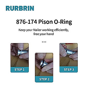 (10 PCS) 876-174 Piston O-Ring Part Compatible with Hitachi NV45AA NV45AB NV45AB2 NV45AB2(S) N5008AC N5010A NT50A NT65A2 Nailers