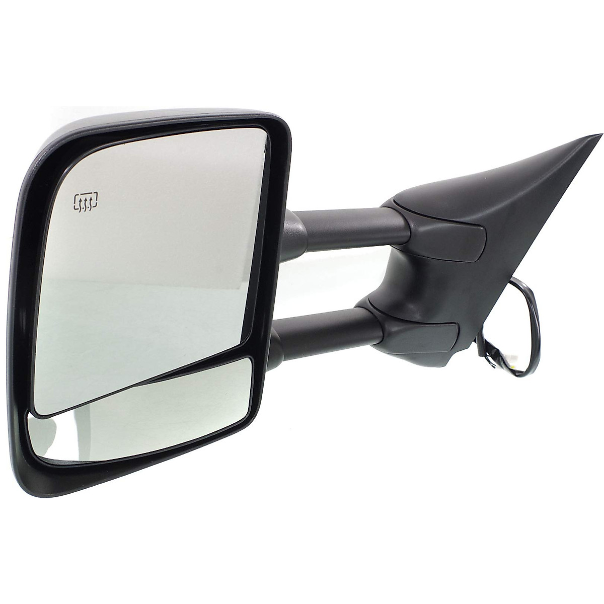 Kool-Vue Driver Side Mirror Compatible with 2004-2015 Nissan Titan Manual Folding, Heated, Chrome, With Blind Spot Glass, Towing, Power Glass, Black base - NI1320202