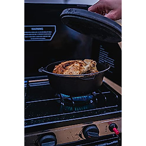 Stansport 16023 Pre-Seasoned Cast Iron Dutch Oven - 4 Qt - Without Legs