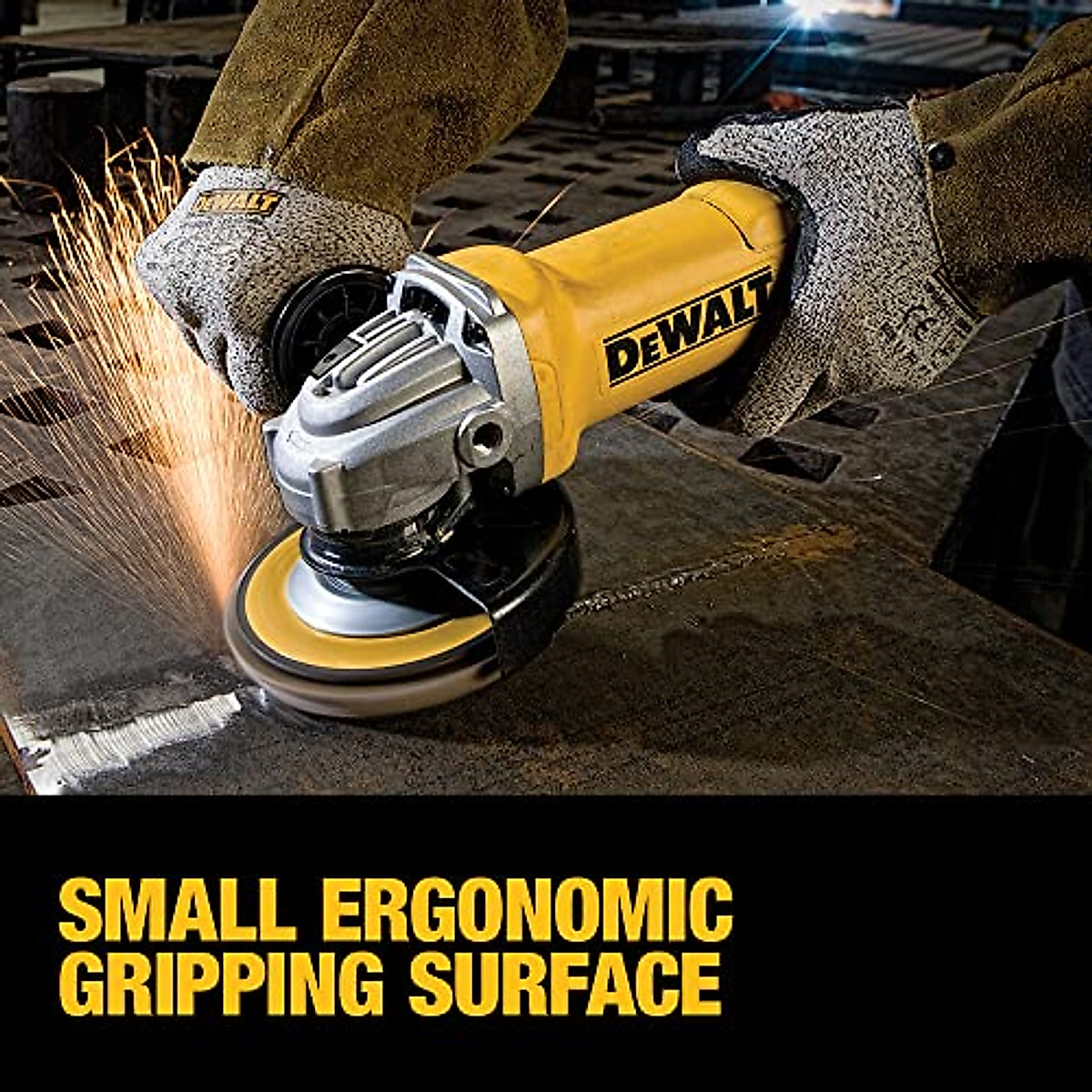 DEWALT Angle Grinder, 4-1/2-Inch, 11-Amp, 11,000 RPM, With Dust Ejection System, Corded (DWE402W)