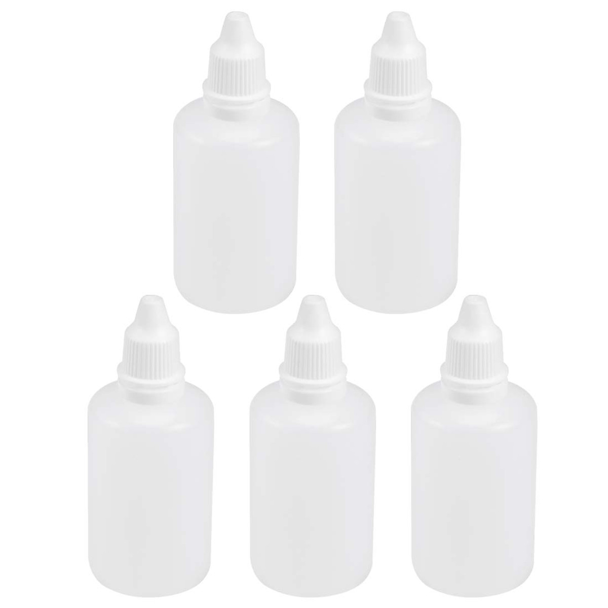 uxcell Plastic Dropper Bottle, 50ml/1.7oz Small Mouth Drop Bottles Empty Squeezable Liquid Dropper Bottle 5pcs