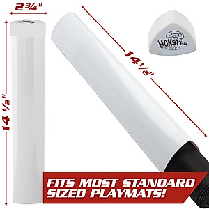 Original - 2 Packs - Playmat Tube - Monster Protectors Prism-shaped Play Mat Tube (Opaque White) - Won't Roll, Easy in and Out Design
