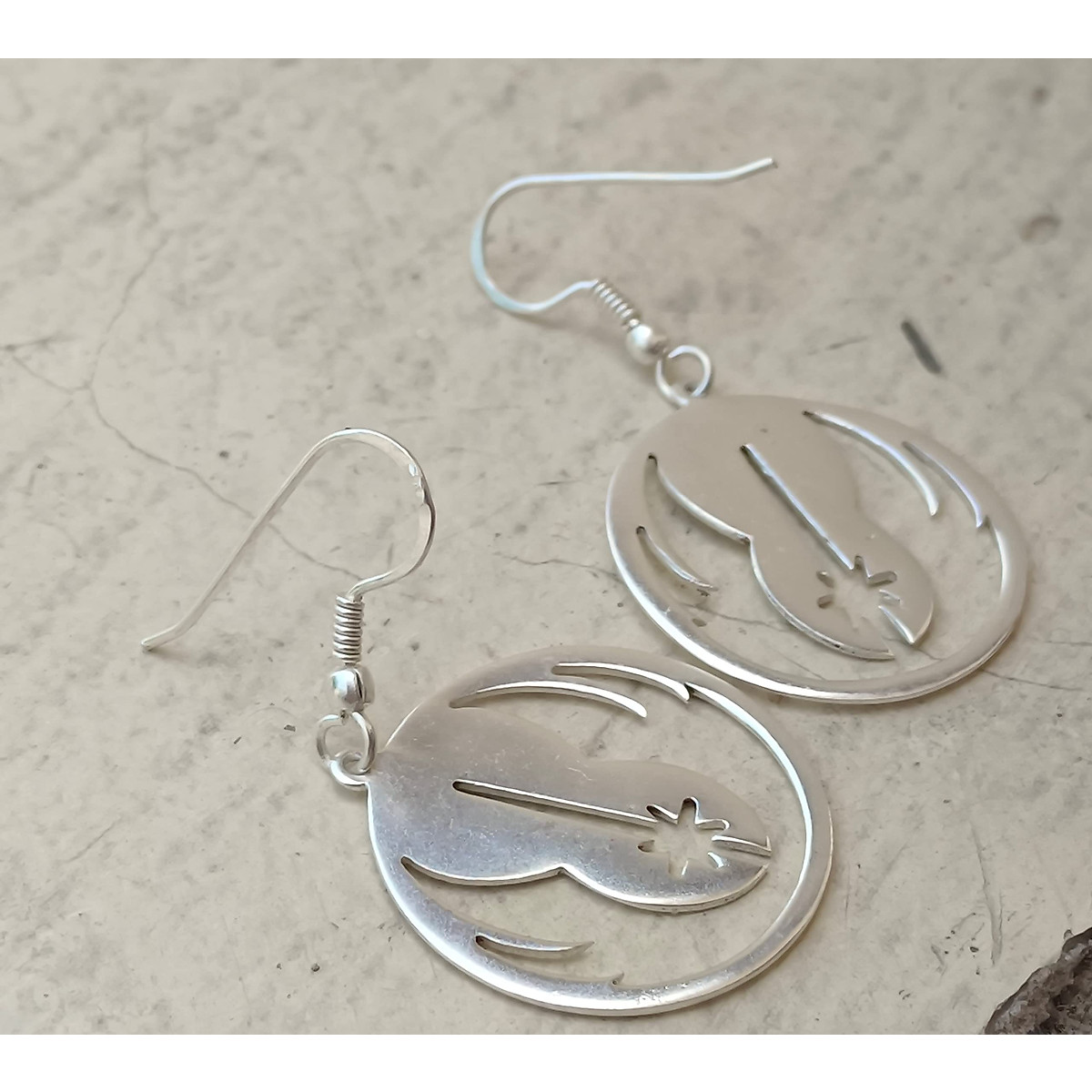 Rebel Alliance Jedi Order Earrings For Women Lightweight Dangle 925 Silver Earrings Hoop Trendy Jewelry Fashionable Fishhook Galactic Accessory Ideal Gift