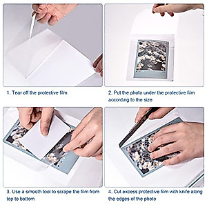 MECCANIXITY Self-Sealing Laminating Pouches Lamination Film Clear Sheet, 180x129x0.26mm for Photo, Paper, Menu, Pack of 5
