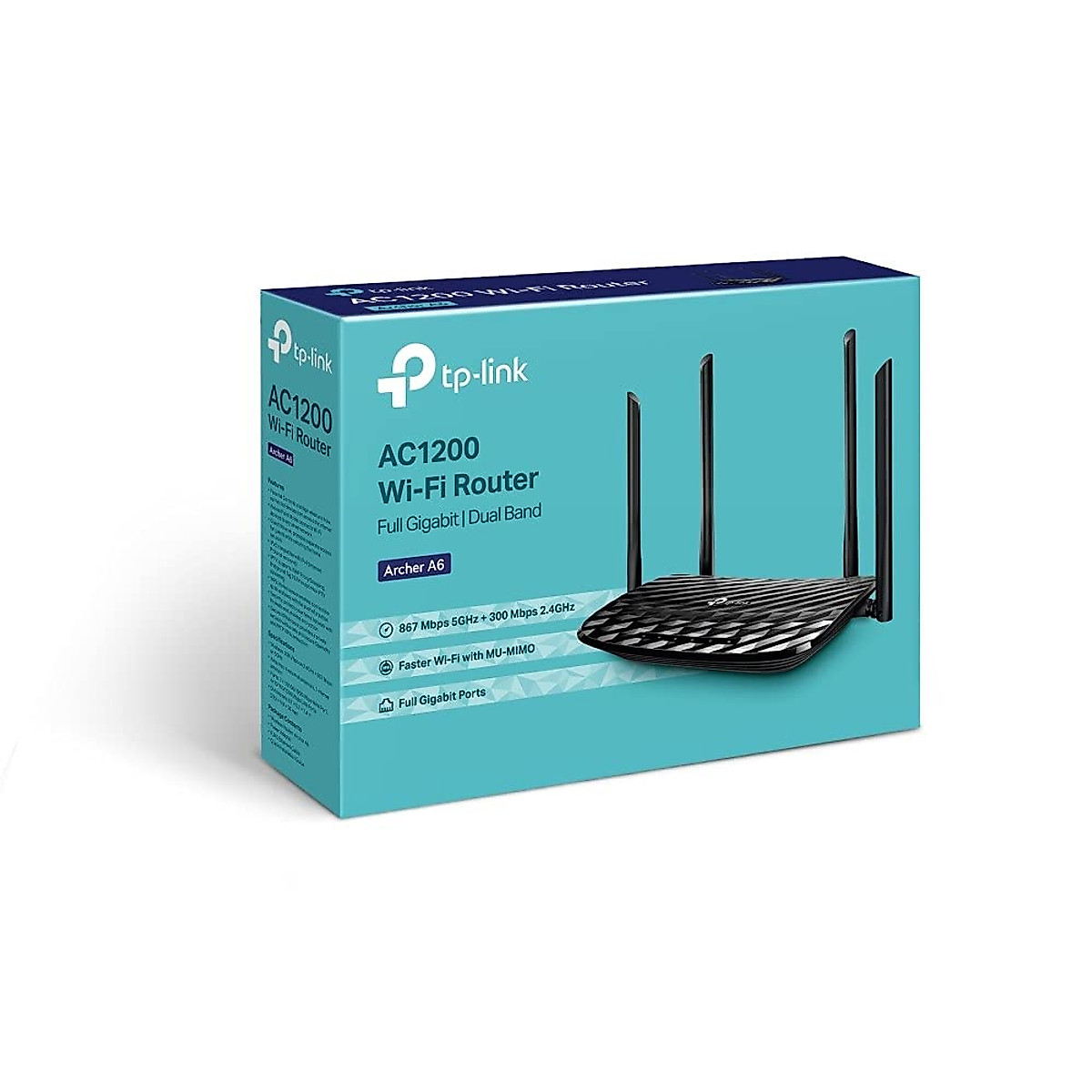 TP-Link AC1200 Archer A6 Smart Dual-Band MU-MIMO Wireless Wi-Fi Internet Router (Renewed)