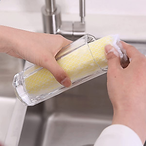 FaSoLa Magic Durable Kitchen Cleaning Sponge, Pots Pans Household Cleaning Scrub Sponge, Eco Scrub Pads for Dishes (Multicolor Pack of 15)