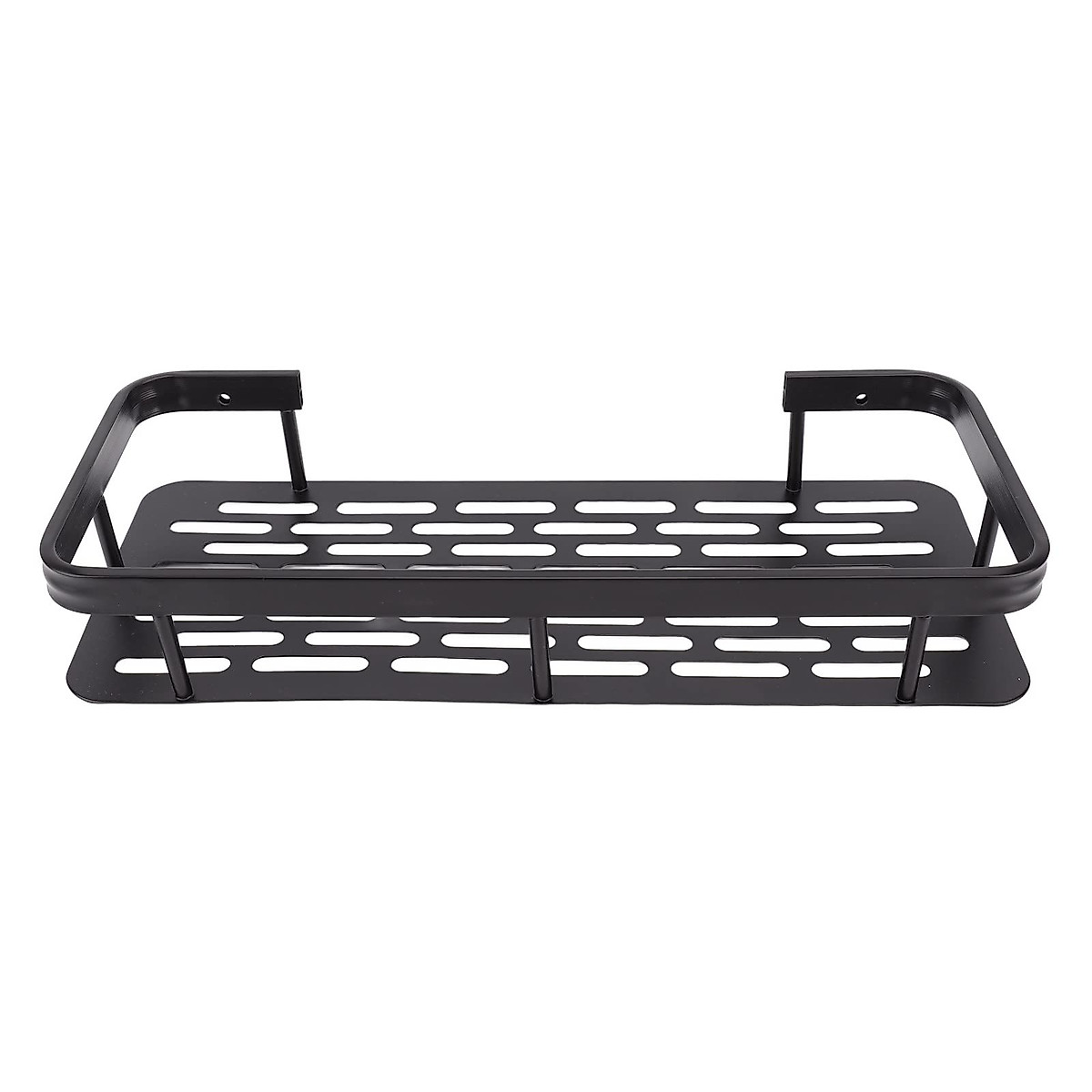 Enforose Single Tier Shower Caddy,Aluminium Rustproof Sticker Installation Shower Shelf,Bathroom Organizer for Inside Shower Rack (Black)