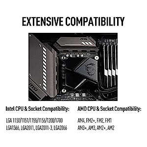 MSI MAG Coreliquid P240 - AIO CPU Liquid Cooler - LGA 1700 Ready - 240mm Radiator - Dual 120mm PWM Fans