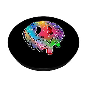 Funny Melting Smiling Face Summer Vacation Happy Cute Smile PopSockets Swappable PopGrip