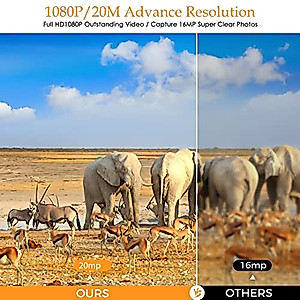 Hawkray Trail Camera 20MP 1080P，Free 32G Micro SD Card and 4AA Batteries,120°Wide-Angle Motion Latest Sensor View 0.2s Trigger time,IP65Waterproof，Game Cameras for Wildlife Monitoring…