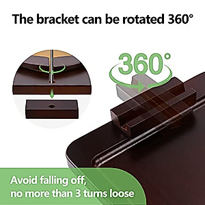 SINWANT Sofa Arm Tray Table Clip on Side Table, Couch Tray with 360° Rotating Phone Holder,Couch Arm Table Sofa Armrest Tray for Home,Living Room, Eating,Drinks,Snacks,Remote/Control