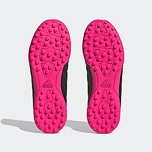 adidas Copa Pure.3 Turf Soccer Shoe, Black/Zero Metallic/Team Shock Pink, 1 US Unisex Little Kid