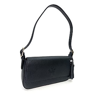 Tory Burch Emerson Flap Shoulder Bag (Black)