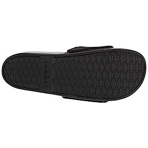 adidas Unisex Adilette Comfort Slide, Core Black/White/Grey, 7 US Men