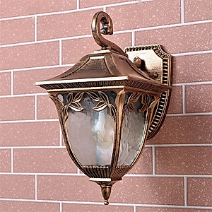 Zziyj Outdoor Wall Lamp Bedside Balcony Corridor Corridor European Waterproof Antique Outdoor Retro Wall Light Court Villa Courtyard Home Garden Wall Lantern