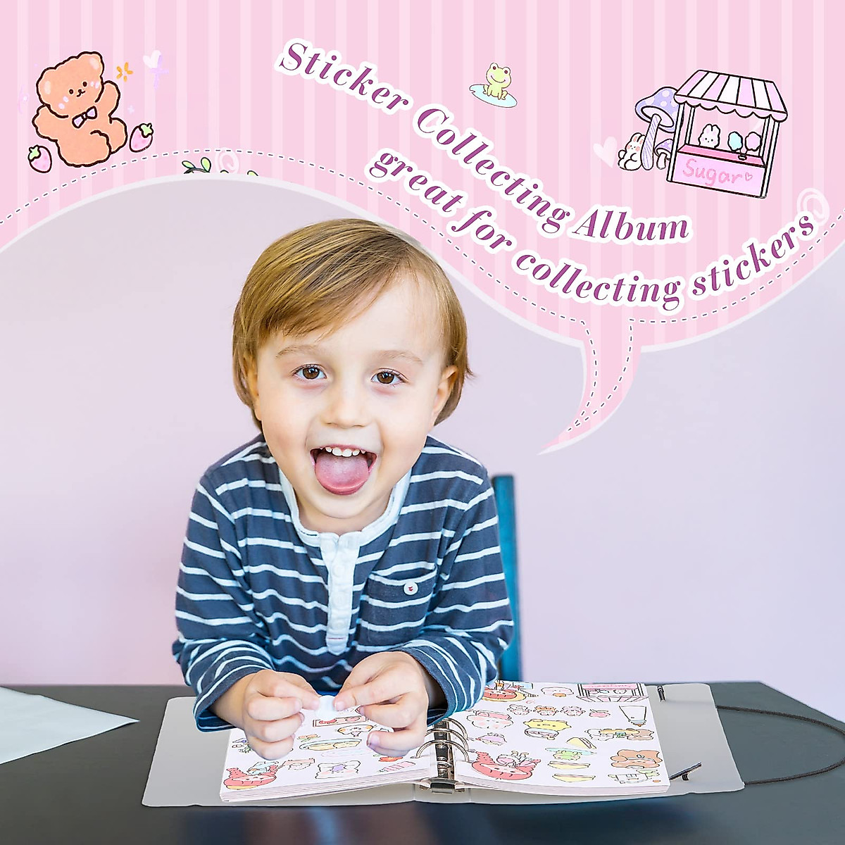 Spakon Sticker Collecting Album Sheets Reusable Sticker Book Sticker Collection Accessories for Collecting Back to School gifts, A6/A5(1 Piece,A6)