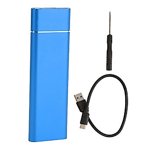 NVME SSD Enclosure, SSD Enclosure High Heat Dissipation Aluminum Alloy for 2280mm (Blue)