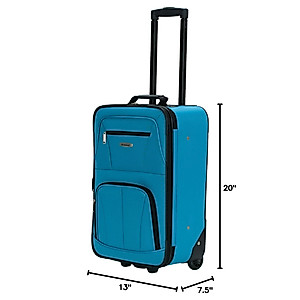 Rockland Fashion Softside Upright Luggage Set, Turquoise, 2-Piece (14/19)