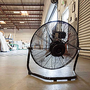 NewAir Floor Fan, 18" High Velocity Industrial Portable Shop Fan with 3 Speed Settings, WindPro18F,Black