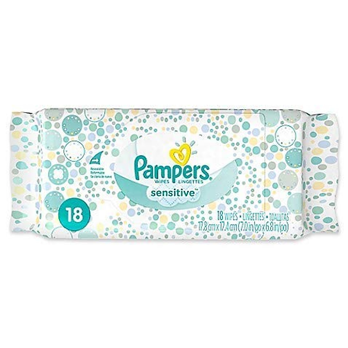 Pampers Sensitive Wipes Convenience Pack 18 CT (Pack of 16)