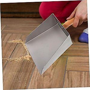 COOLHIYA 1pc Kitchen Table Dustpan Desk Cleaner Dustpan Aluminum Pan Commercial Desktop Household Cleaner Duster Dustpan Long Handle Dusting Pan Desk for Car Silver Stainless Steel