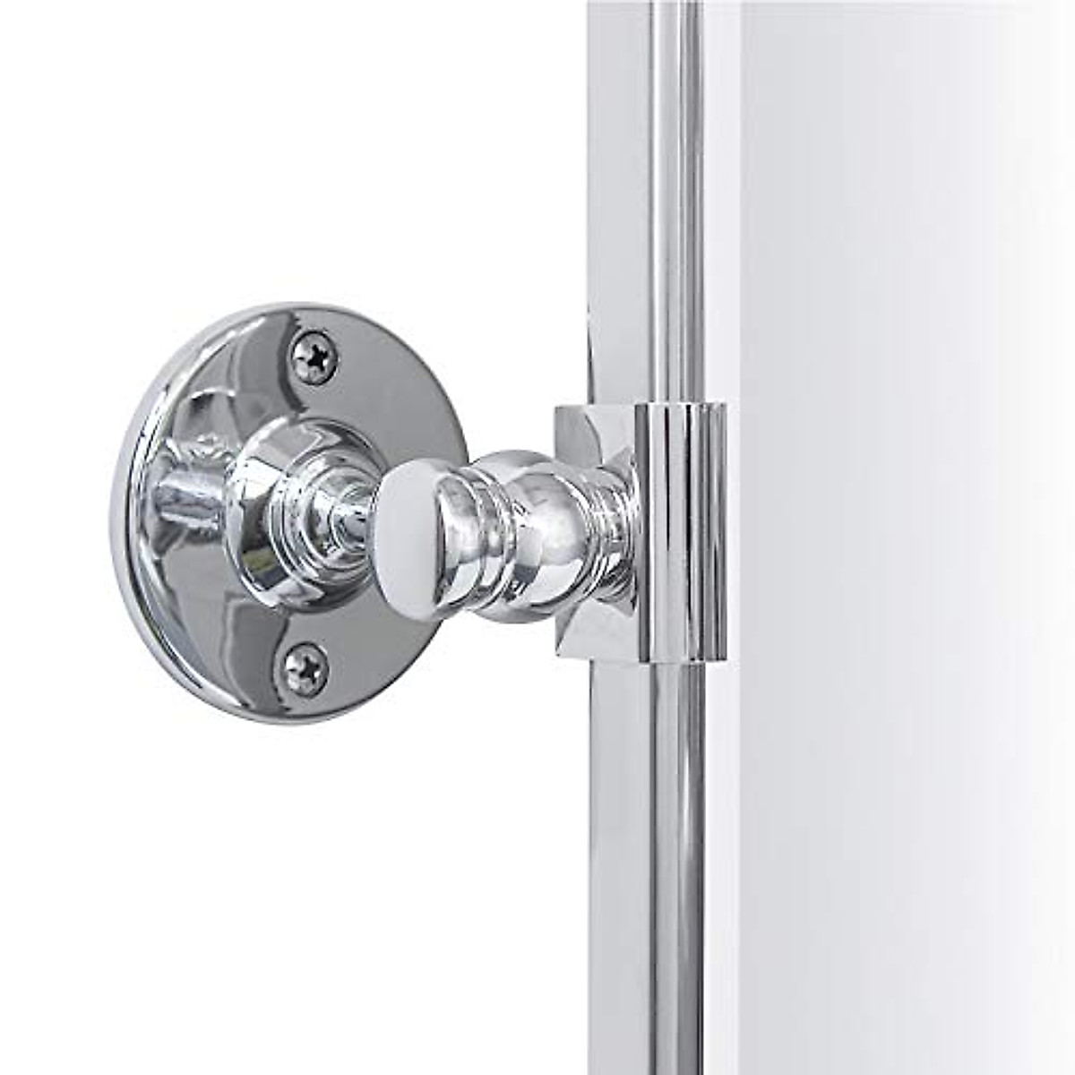 TEHOME 20 x 24 inch Farmhouse Chrome Metal Framed Pivot Rectangle Bathroom Mirror Rounded Rectangluar Tilting Beveled Vanity Mirrors for Wall