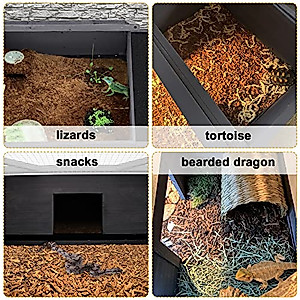 Tortoise House Large Tortoise Habitat Cage, Upgraded Wooden Tortoise Large Box Turtle Habitat Enclosure with Light Support Frame,Trays, Weatherproof Roof, Reptile Cage House for Lizards, Geckos