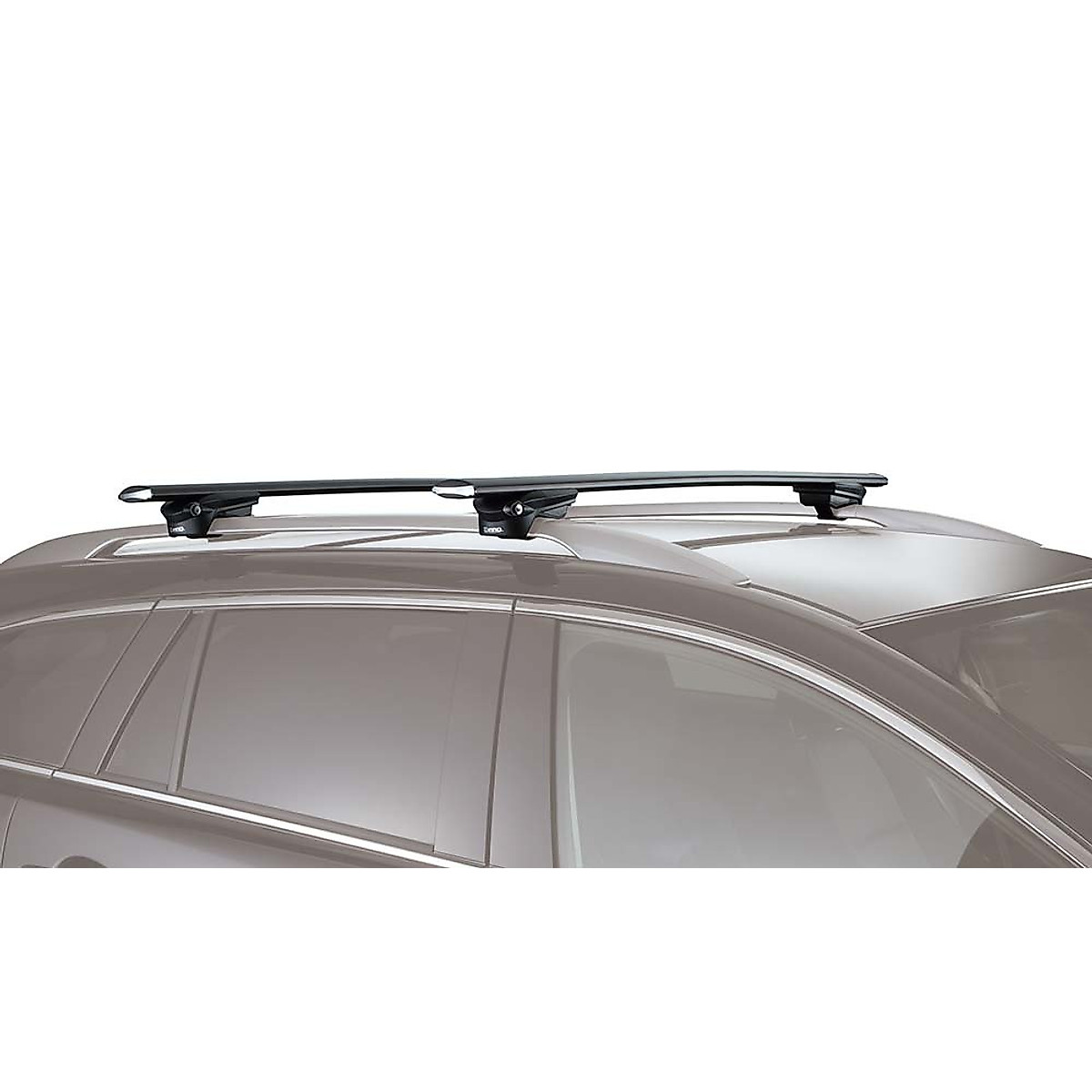 INNO XS150 Aero Low Profile Base Stays for Raised Side Rails TROUGH (Set of 4) , Black