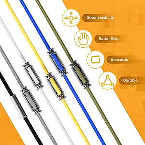 Garbage Can Rubber Bands Fits 8-33 Gallon Trash Cans Colorful Bands Adjustable Garbage Can Rubber Bands with Buckle Homewares Litter Box Bands for Kitchen Tables Picnic Party (6 Pcs)