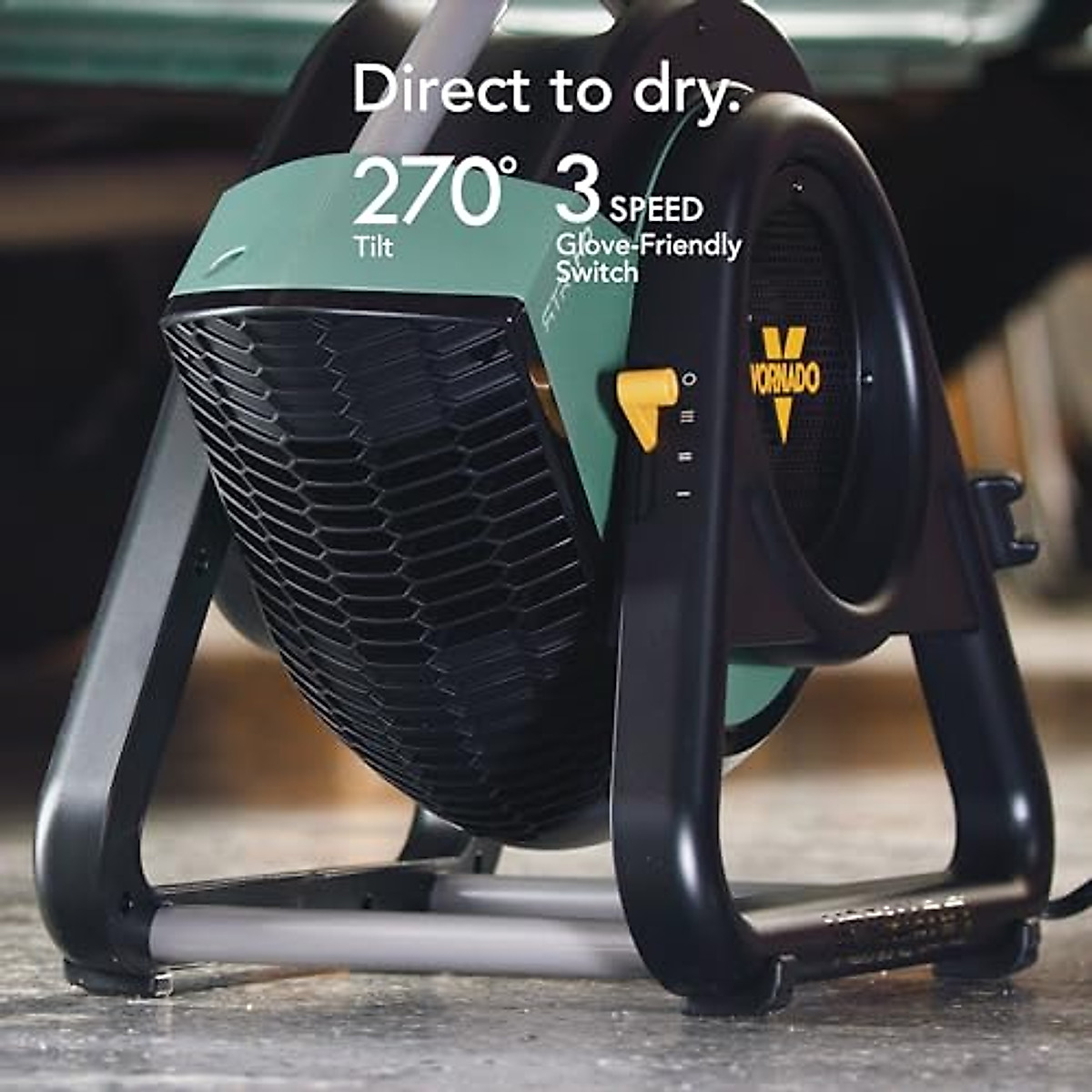 Vornado RTR Heavy Duty Air Circulator, 3-Speed High Velocity Shop Blower Fan for Whole Room, Multipurpose Electric Air Mover, High-Impact Case with 8ft Cord