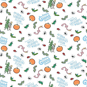 James and The Giant Peach by Roald Dahl Collection from Riley Blake Designs 100% Cotton Quilt Fabric C7741 White