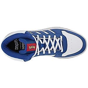 adidas Boy's Hoops 2.0 Mid Basketball Shoe, White/Royal Blue/Black, 7 Little Kid
