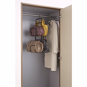 Yamazaki Bag Holder, Steel, Black, Anpassbar