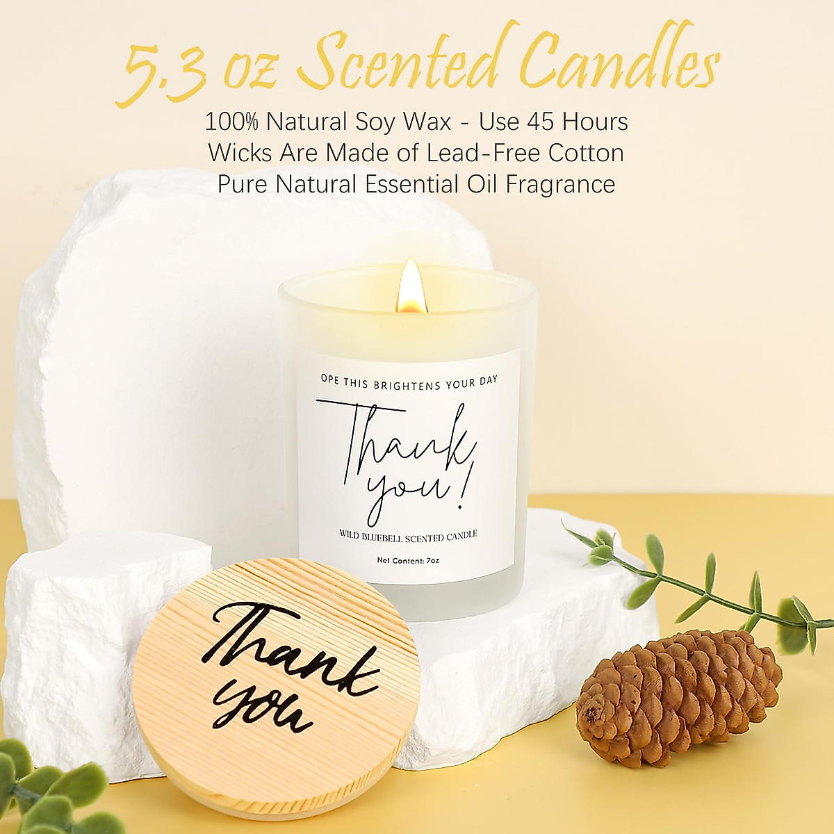 Thank You Gifts for Women, 8pcs Employee Appreciation Gifts Baskets for Women Thank You Farewell Gifts for Coworkers Teacher Boss Hostess Secretary Nurse Mom Pastor- Best Spa Gratitude Box w/Candle