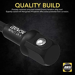 LEXIVON [2-Pack] Impact Grade Socket Adapter Set, 3" Extension Bit With Holder | 3-Piece 1/4", 3/8", and 1/2" Drive, Adapt Your Power Drill To High Torque Impact Wrench (LX-101X2)