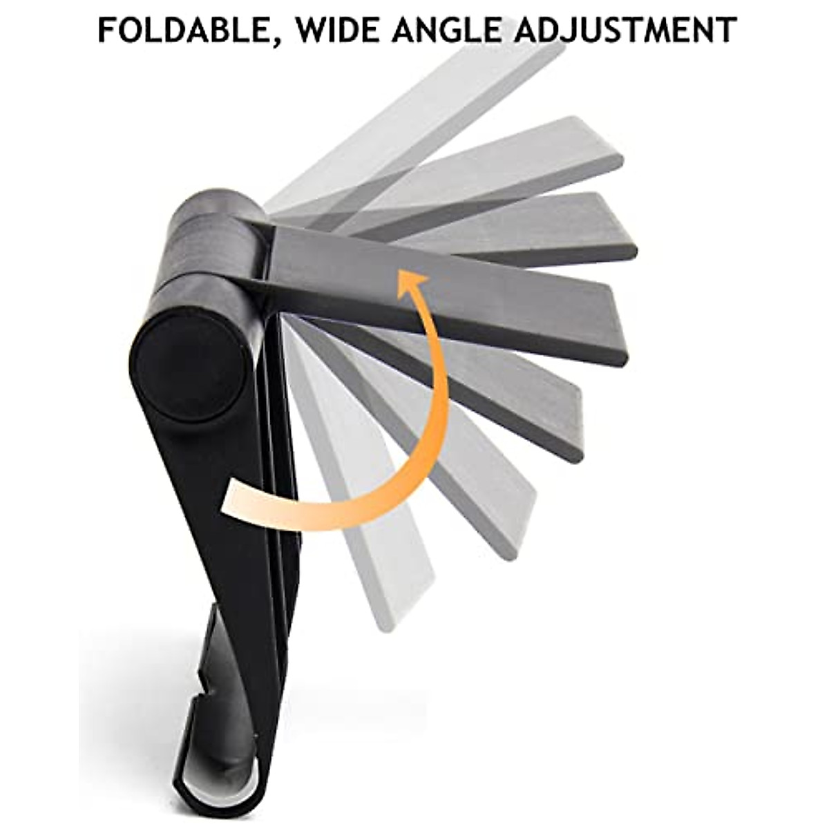 JUSDIQIR Cell Phone Stand for Desk, Foldable Cell Phone Holder Mobile Phone Dock Multi-Angle Universal Adjustable Tablet Holder Compatible with Most Cell Phone and Tablet (Black)
