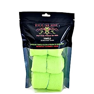Bugslide 14x14 3 Pack of Microfiber Cleaning Towels, Cleans, Polishes and Shines all Surfaces without Scratching, For Use with all Bugslide Cleaning Products