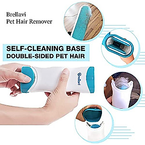 Pet Hair Remover -Dog Hair Remover for Clothes-Better than Lint Rollers for Pet Hair, Dog Hair Remover- Lint Remover Brush, Lint from Clothing, Couch, Furniture, Bedding (Blue)