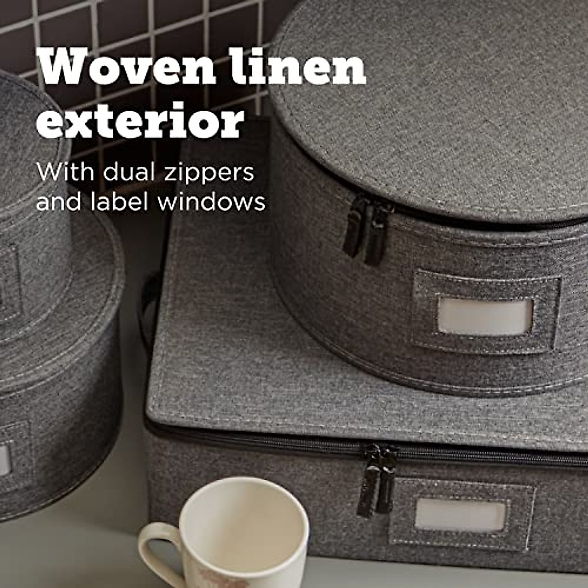 storageLAB Stemware Storage Cases (5 Piece Hard Shell Set for China Storage)