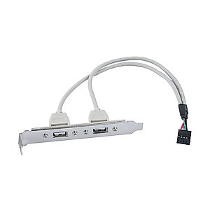 uxcell 2 Ports USB 2.0 Hub to 9 Pin Header Motherboard Rear Panel Expansion Bracket Mainboard Extender Brackets Cable for Desktop PC Computer Case