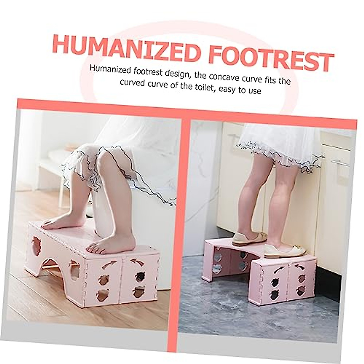Footstool Black Foot Stool Potty Stepping Stool for Kids Black Footstool Potty Step Stool Adjustable Footstool Poop Stool Compact Toilet Stool Kids Step Stool Pink Aldult