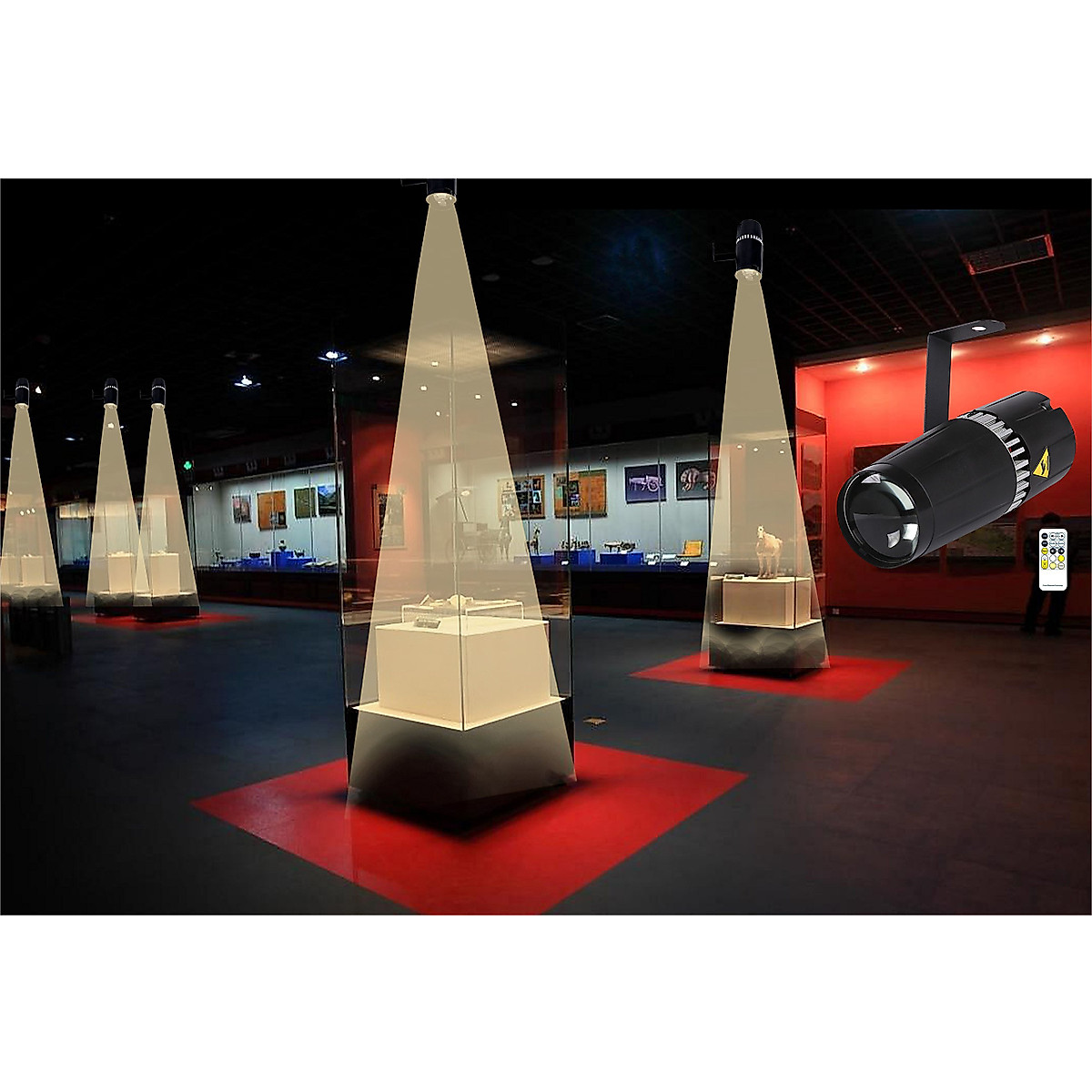 LED pinspot Stage Light,SENLAN 6W Double White/Cool White&Warm White pinspot by IR Controller