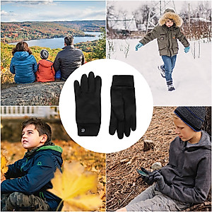 C9 Champion Kids' Machine Washable Lightweight Gloves, Touch Screen Friendly, Grey, Boys' 4/7