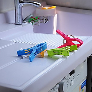 ECROCY Beach Chair Towel Clips on Cruise 8 Pack and 8 Pack Beach Towel Holder in Bright Colors