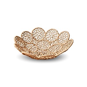 India Handicrafts 18" Jute Flower Shaped Basket With Brown Finish 13236
