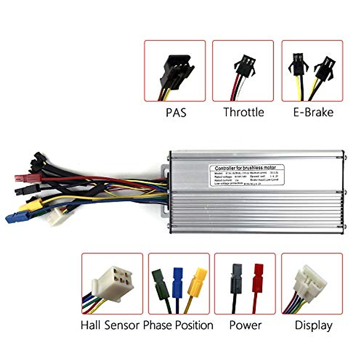 Kun Teng Controller, 48V 1000W 30A Controller, Electric high-Power brushless Square Wave Controller
